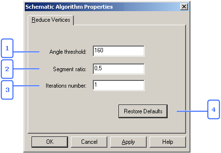 ArcGIS Desktop Help 9.2 - Reduce Vertices layout properties page