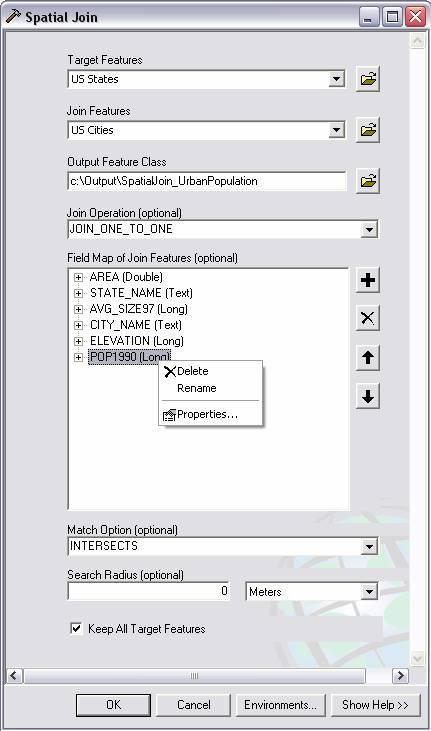 ArcGIS Desktop Help 9.2 - Example of aggregating field values with Spatial Join