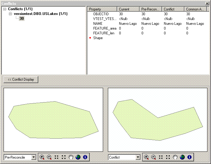 ArcGIS Desktop Help 9.2 - Reviewing conflicts