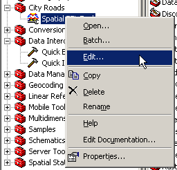 Editing a Spatial ETL Tool