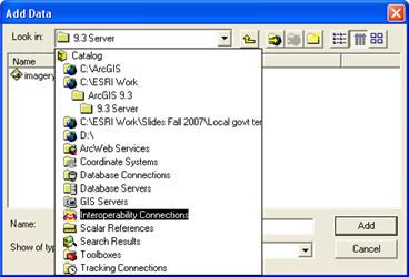 ArcGIS Desktop Help 9.3 - Adding a WFS service layer to arcmap