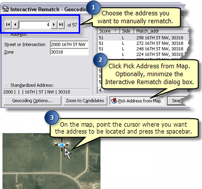ArcGIS Desktop Help 9.3 - Rematching a geocoded feature class