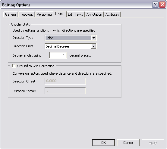 ArcGIS Desktop Help 9.3 - Configuring the editing options