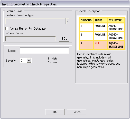 ArcGIS Desktop Help 9.3 - Finding invalid geometry