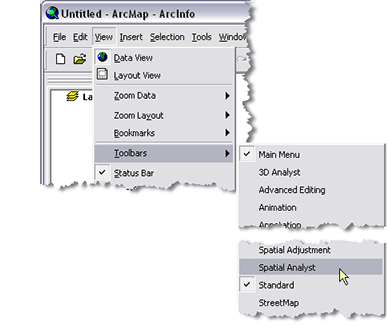 ArcGIS Desktop Help 9.3 - Working with the Spatial Analyst toolbar