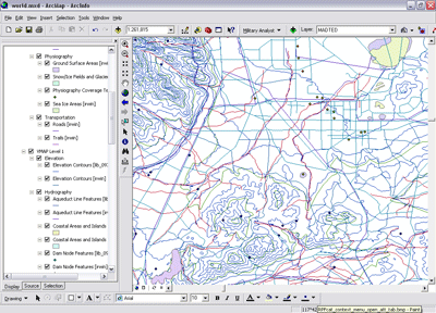 ArcGIS Desktop Help 9.3 - Military Analyst VPF catalogs
