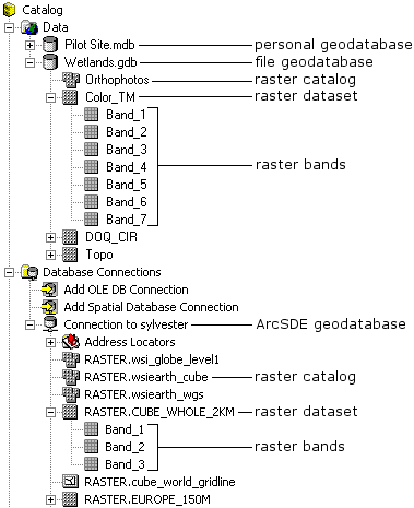 ArcGIS Desktop Help 9.3 - Why store rasters in a geodatabase
