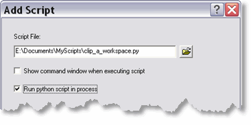 ArcGIS Desktop Help 9.3 - Adding a script tool