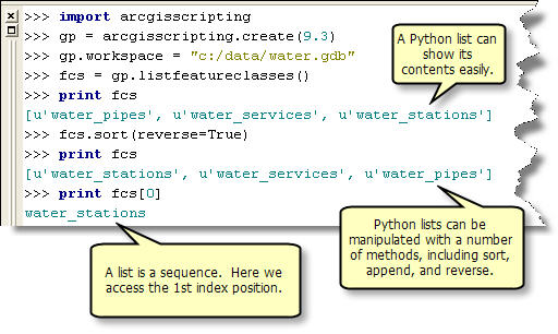 ArcGIS Desktop Help 9.3 - Listing data