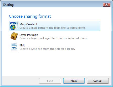 ArcGIS Explorer - Sharing ArcGIS Explorer map and map content files