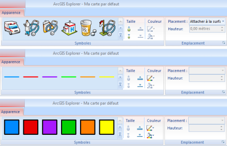 ArcGIS Explorer - Sélectionner des symboles