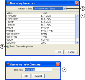 Setting geocoding properties